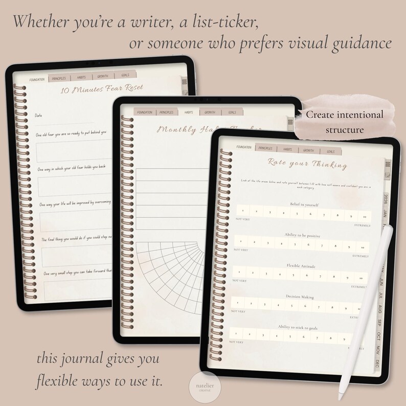 Digital Journal for Goodnotes Notability, Minimalist Planner, Simple ...