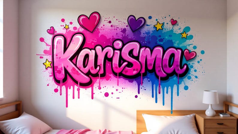 Custom Graffiti Name PNG – Drip Text, Printable Wall Art (digital ...