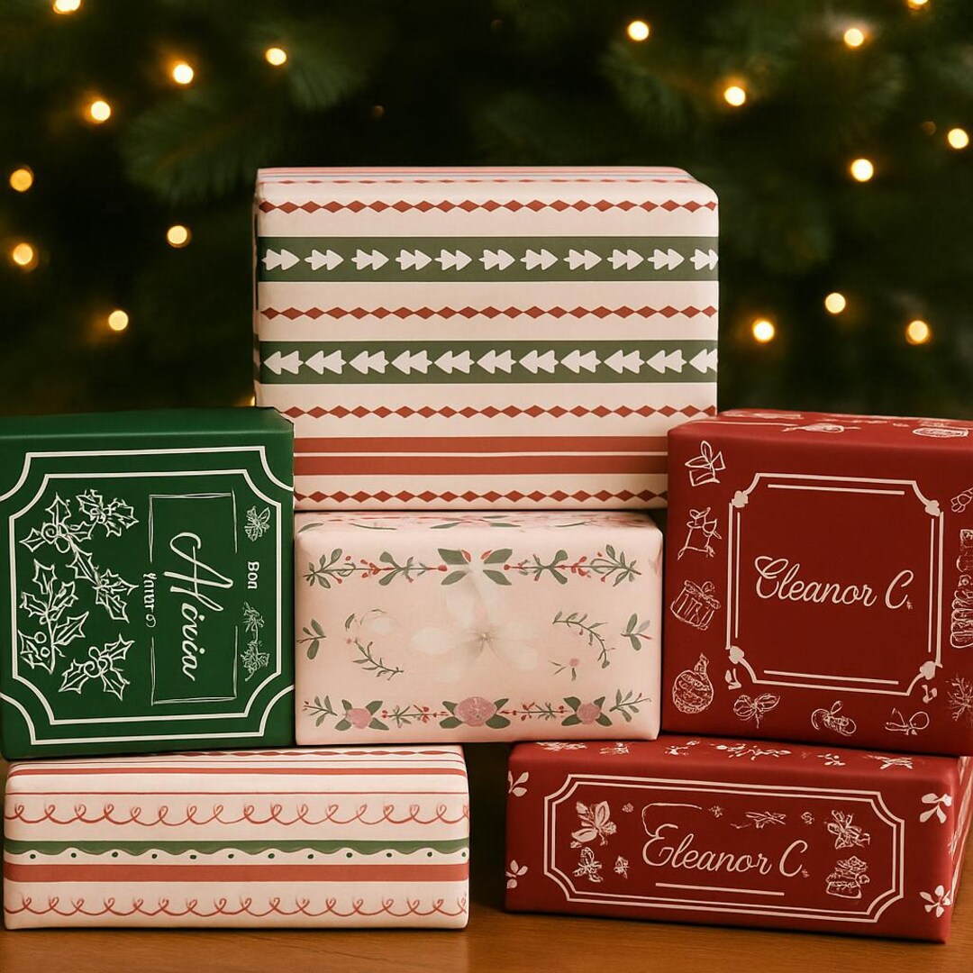 Patrones navideños imprimibles / Paquete de envoltorios festivos - Etsy ...