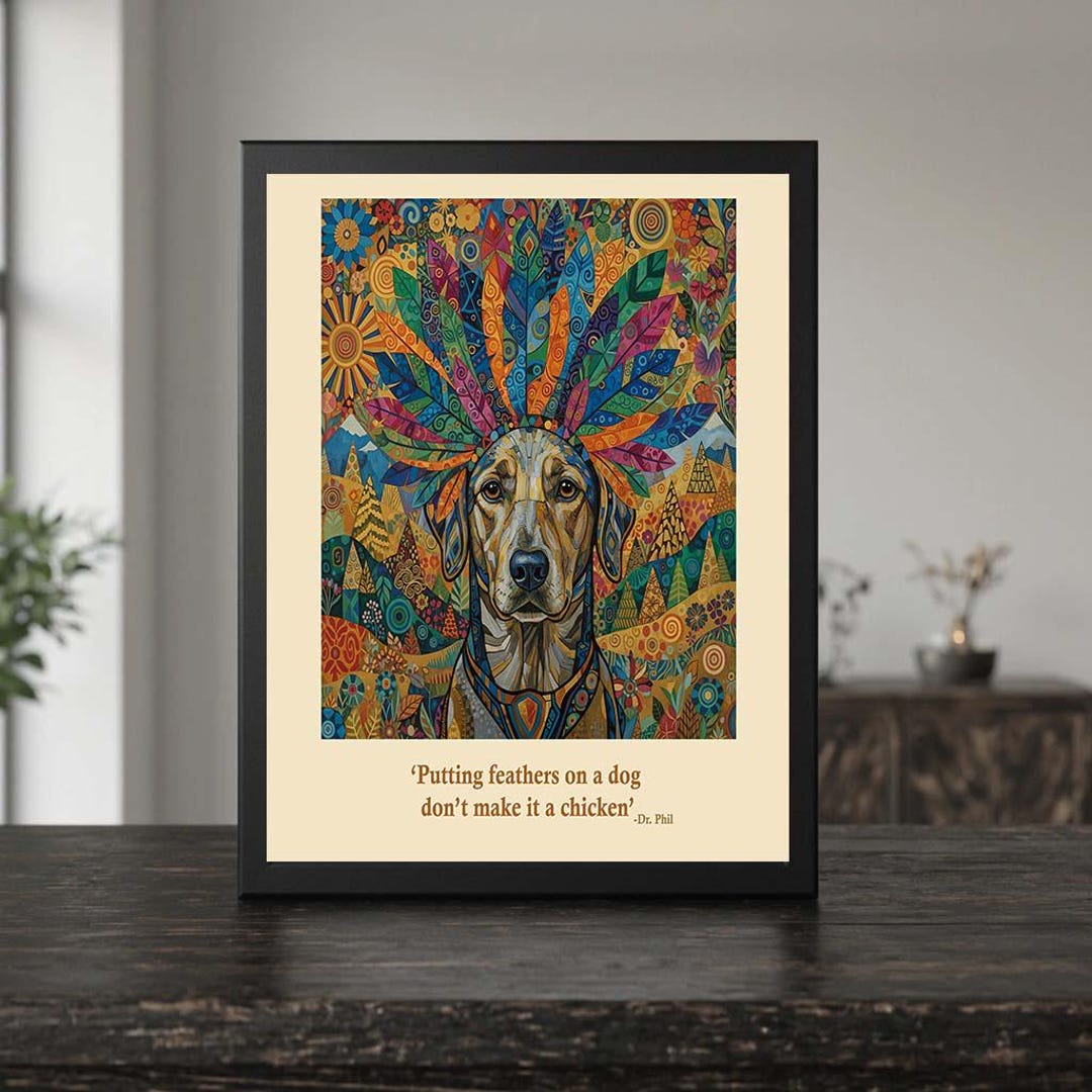 Colorful Dog Poster With Dr. Phil Quote | Funny Wall Art | Humorous ...