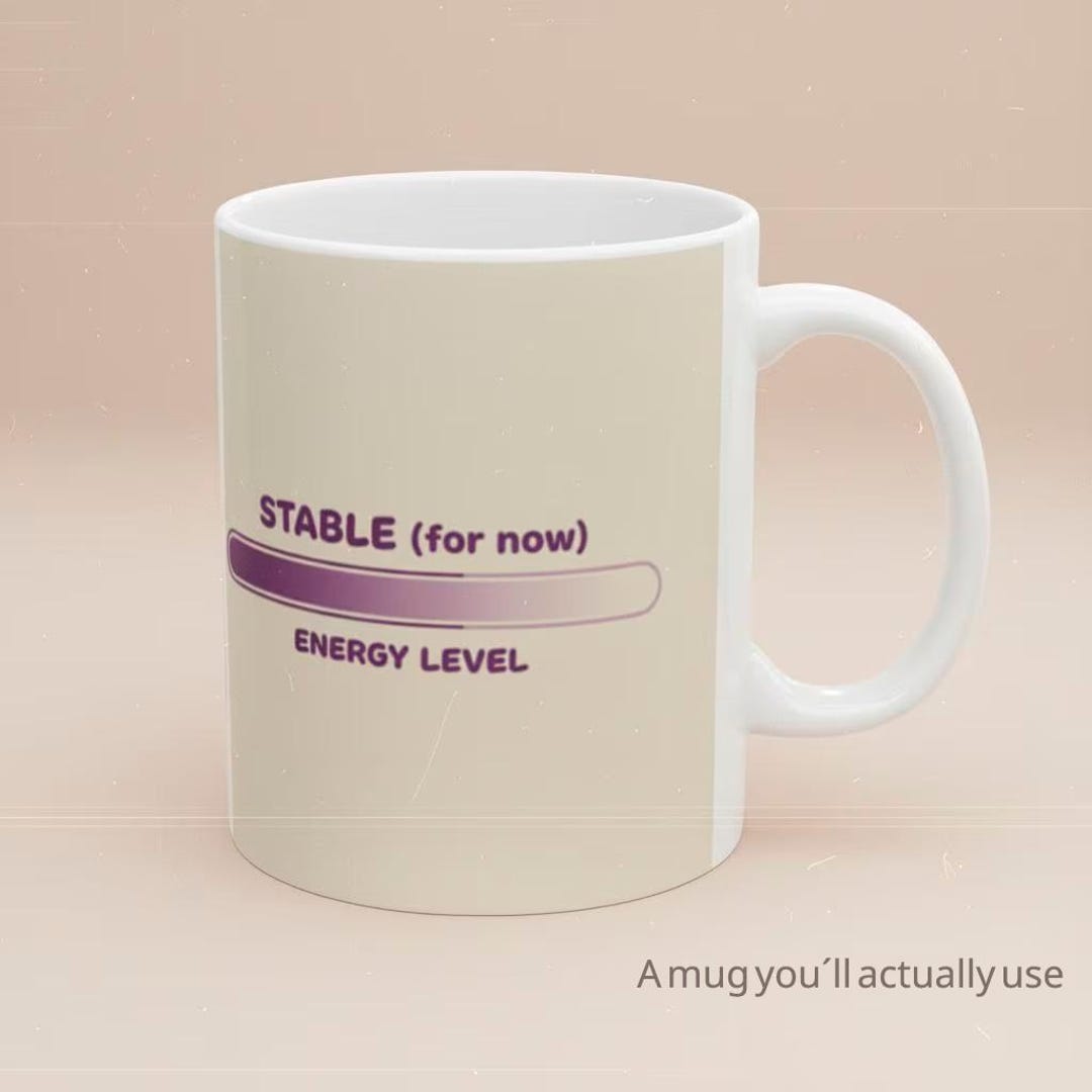 Stable (for Now) Mug – Cozy Retro Millennial Coffee Cup, Nostalgia 90s ...