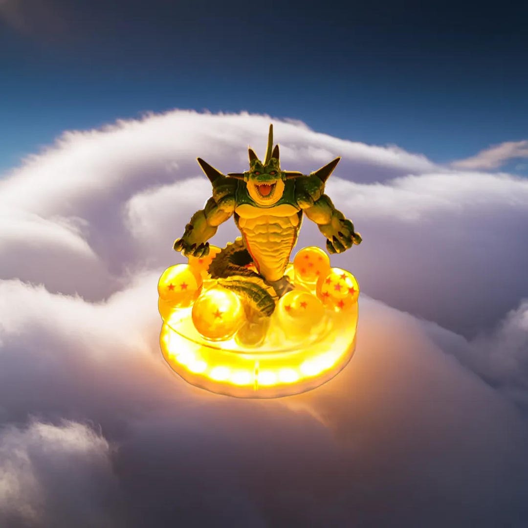 Dragon Polunga Table Lamp, Dragon Ball Z Decor, Super Sayan Inspired ...