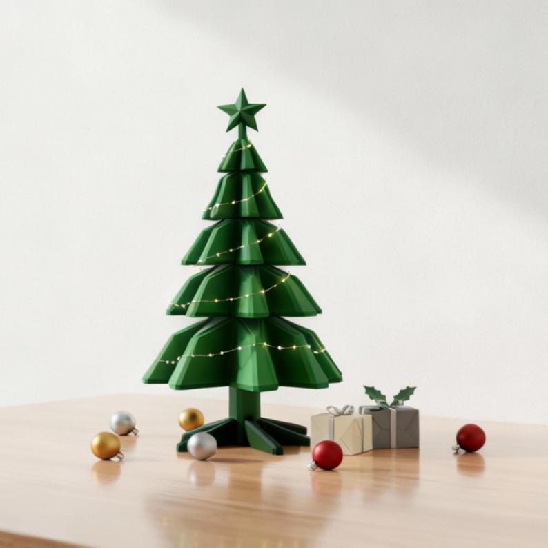 3D Printable Christmas Tree STL File | DIY Holiday Decor (digital ...