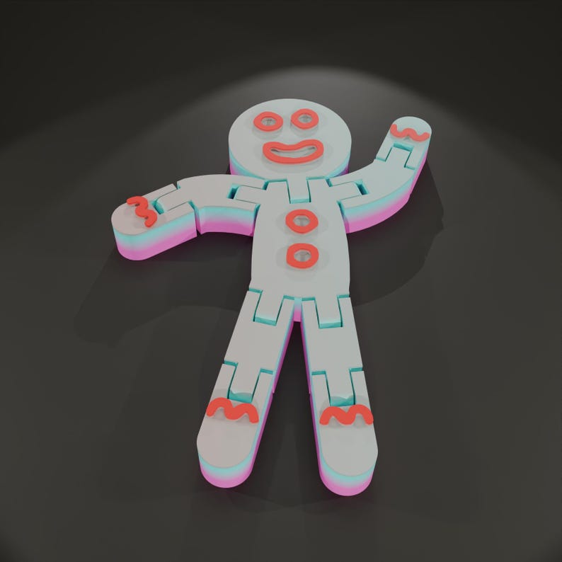 Articulated Man STL File | 3D Printable Cartoon Figure - Etsy