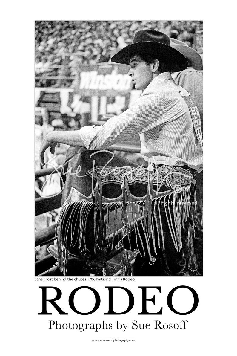 Bullrider Lane Frost Behind the Chutes at the 1986 National Finals ...
