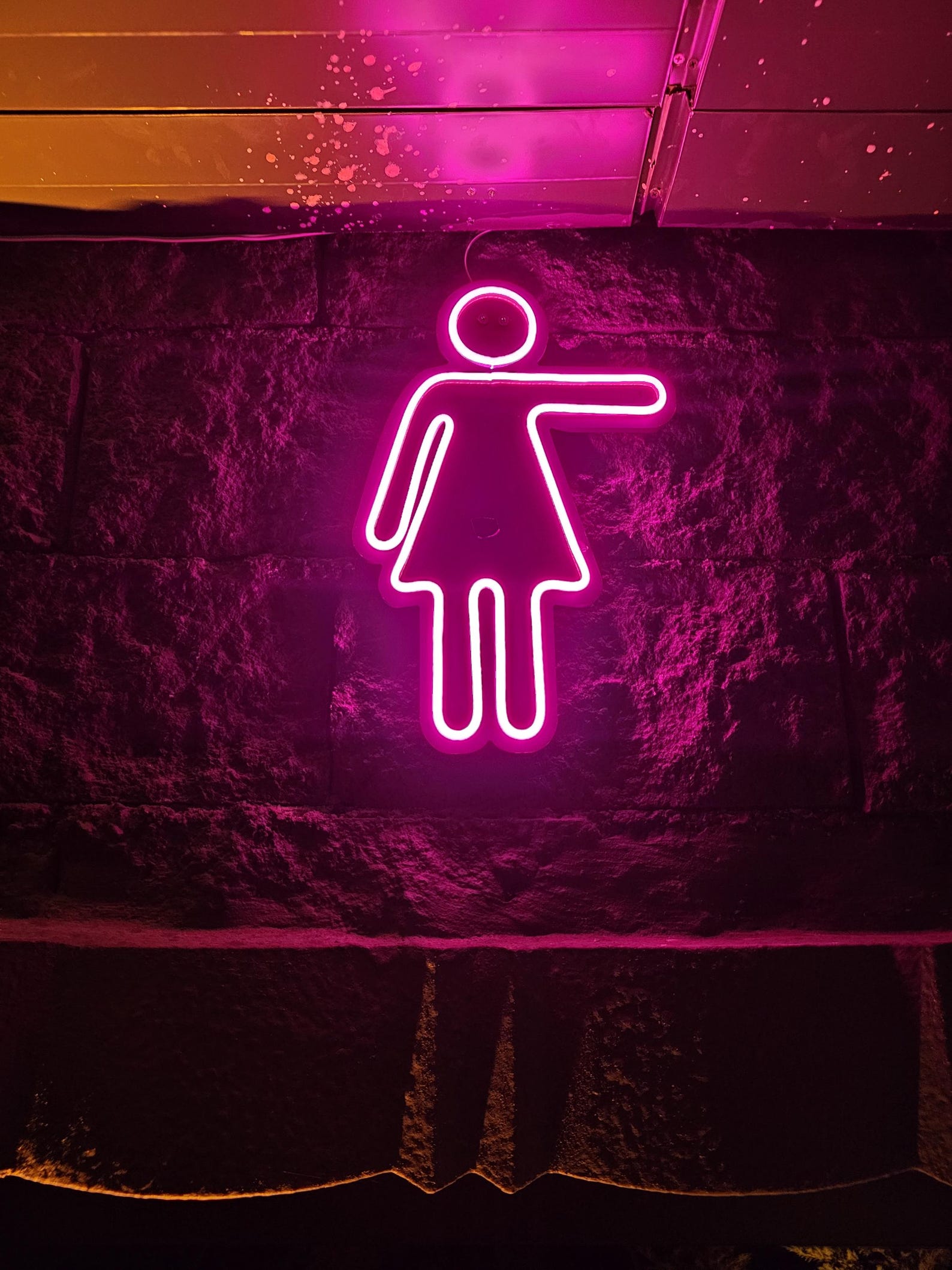 Neon LED WC Sign | Restroom Men Women Direction Light | Decorative ...