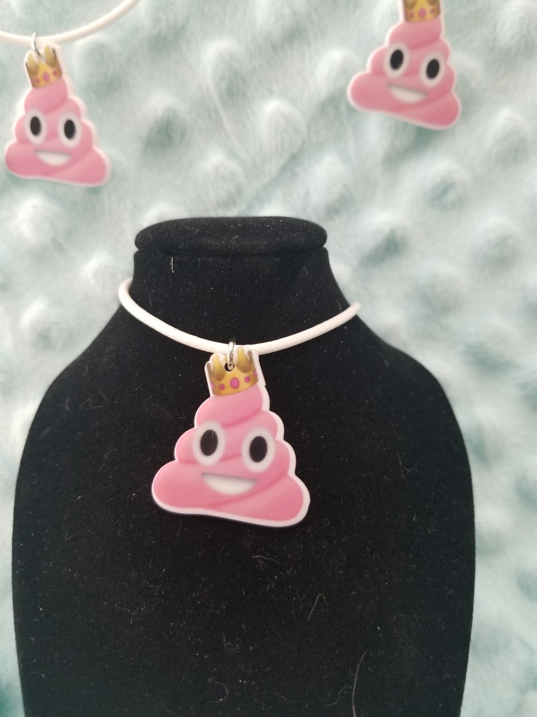 Emoji Princess Poop Necklace Girl Necklace - Etsy