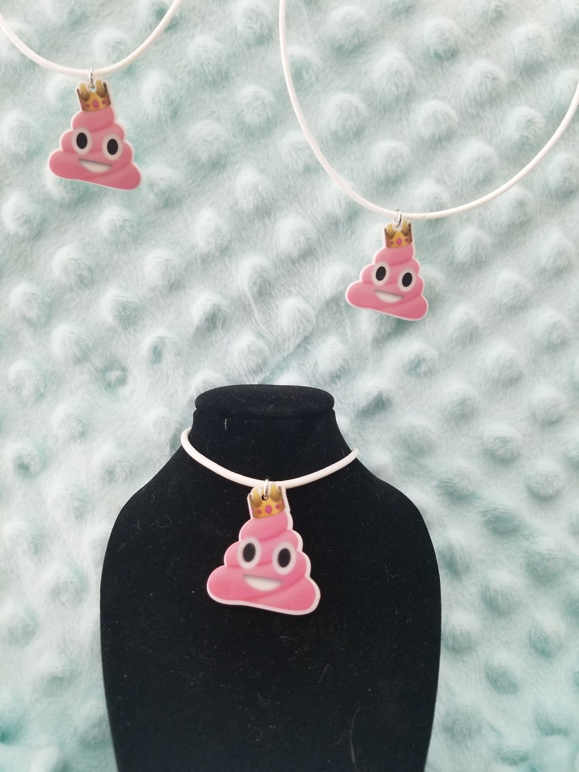 Emoji princess poop necklace girl necklace | Etsy
