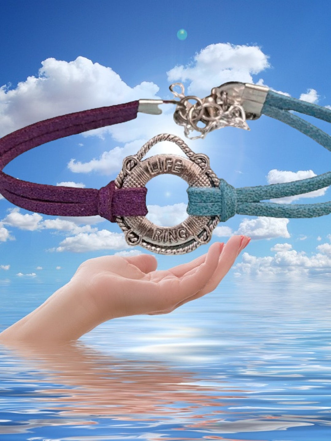 Awareness Bracelet With Life Saver Charm-supportive Bracelet for Abuse ...