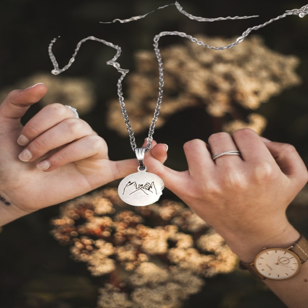 Pinky Promise Pinky Swear Necklace - Gorgeous 18-inch Stainless Steel ...
