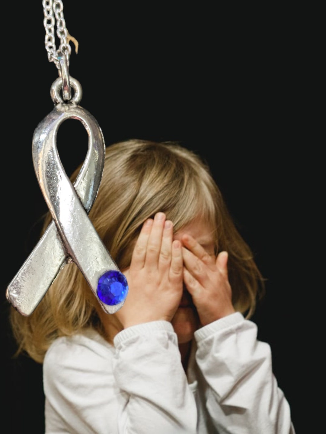 Inspirational Child Abuse Awareness Ribbon Necklace - Make a Difference ...