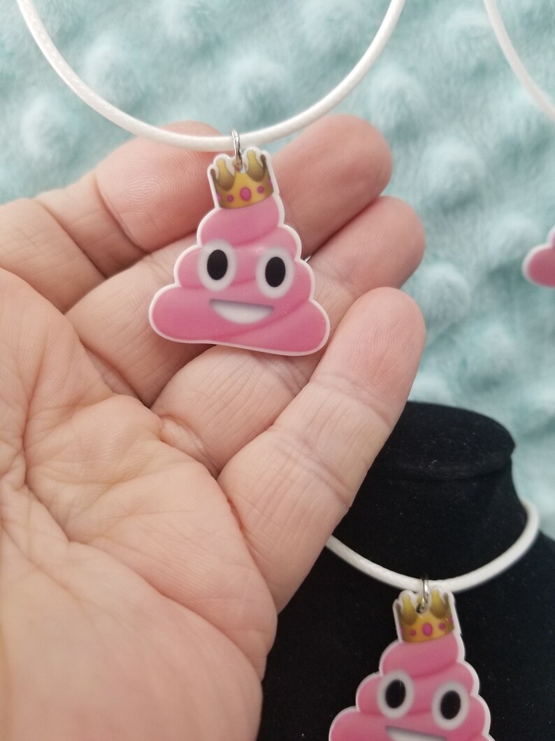 Emoji Princess Poop Necklace Girl Necklace - Etsy