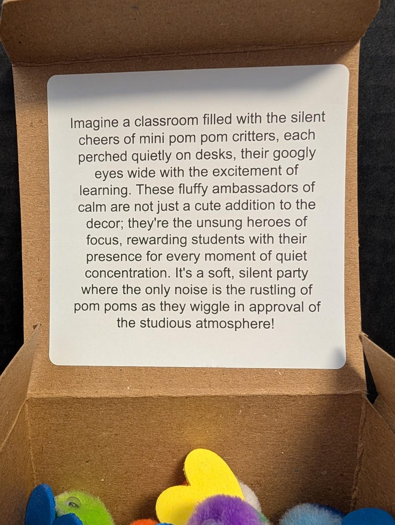 Mini Pom Pom Critters for Studying and Fun Learning-tiny Classroom ...