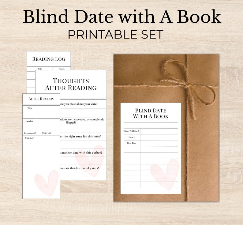 Blind Date With a Book Printable Set (PDF Download) - Etsy