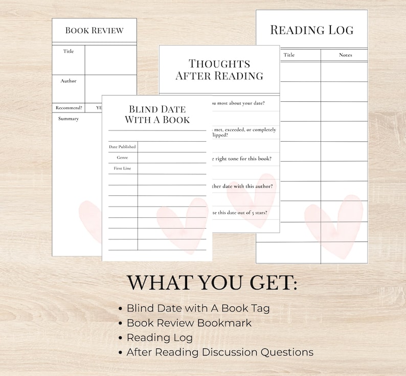 Blind Date With a Book Printable Set (PDF Download) - Etsy