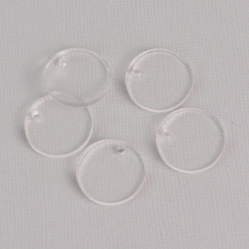 50 Clear Key Chain Blanks, 3/4" Acrylic Round Keychain Blanks, CIRCLE ...