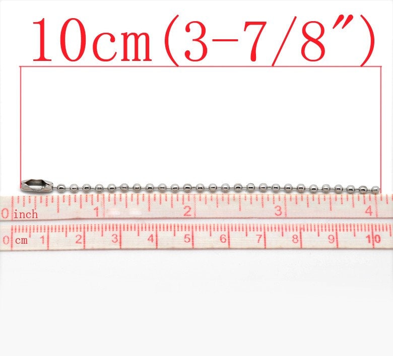 10 Key Chain Ball Chain Connectors, 10cm Long (3 7/8") Fch0157 - Etsy