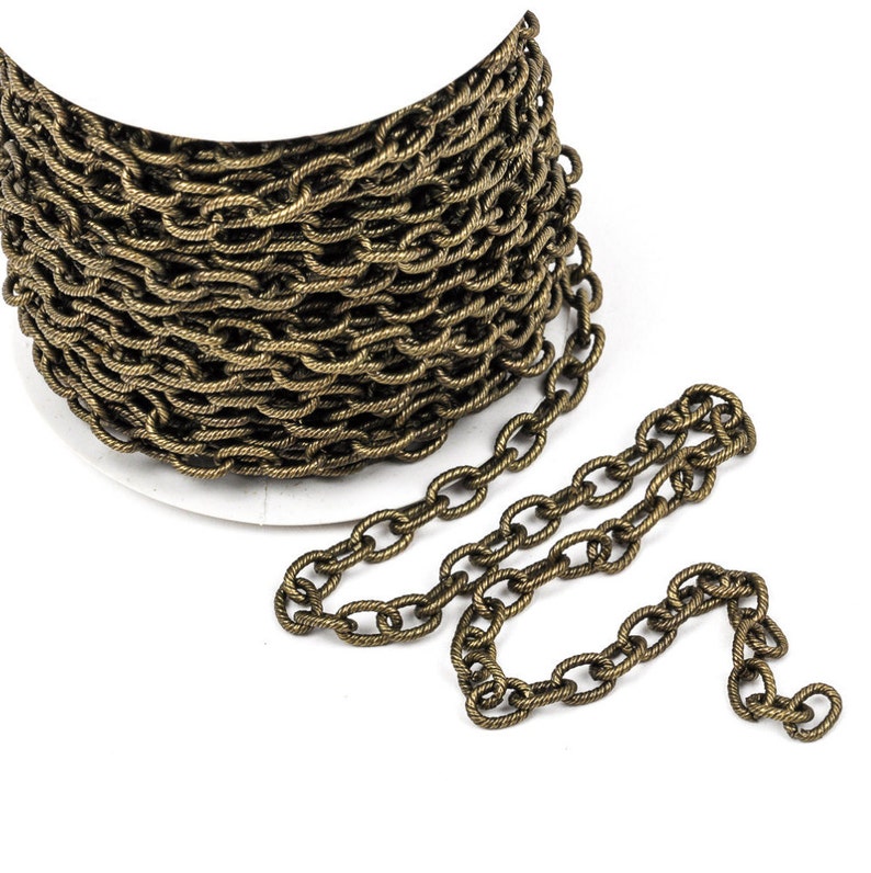 1 Yard Bronze Cable Chain Oval Links Are 9x6mm Unsoldered - Etsy