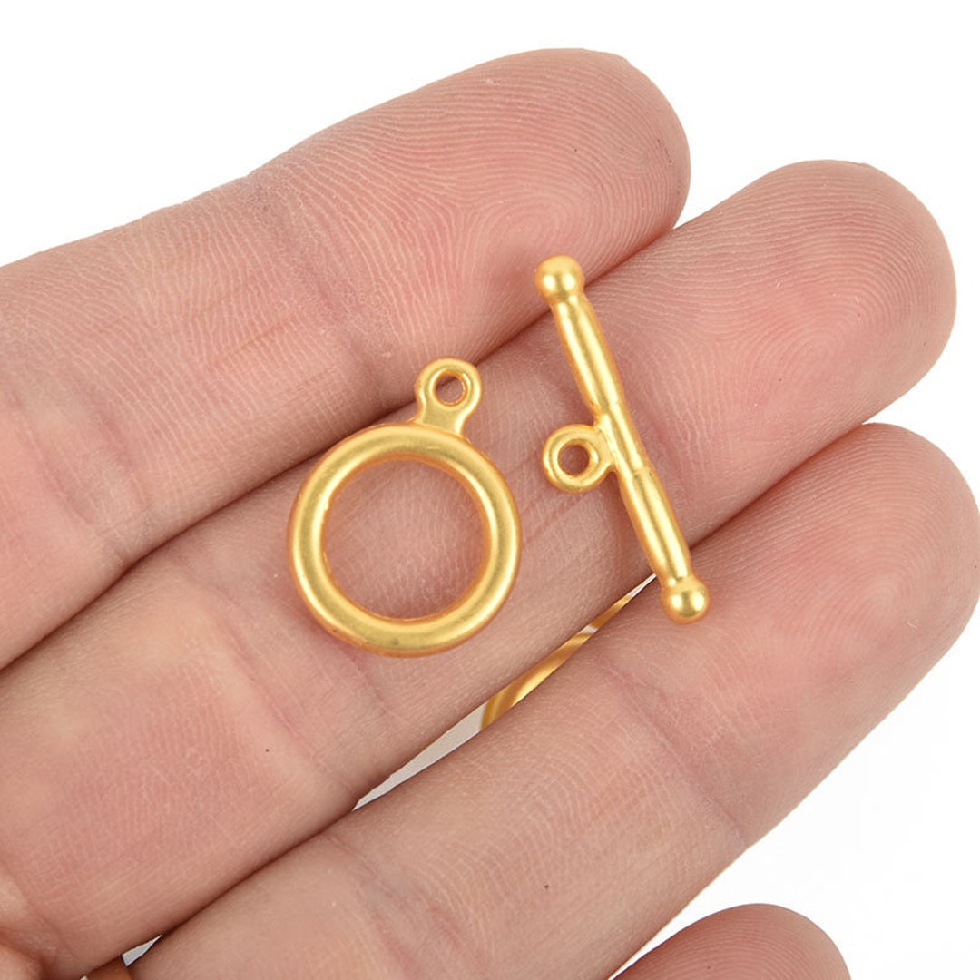 5 Sets Matte Gold Toggle Clasps, Gold Foil Plated, Fcl0288 - Etsy