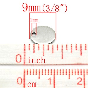 10 Stainless Steel Metal Stamping Blanks Charms, Small OVAL TAGS 9x7mm ...
