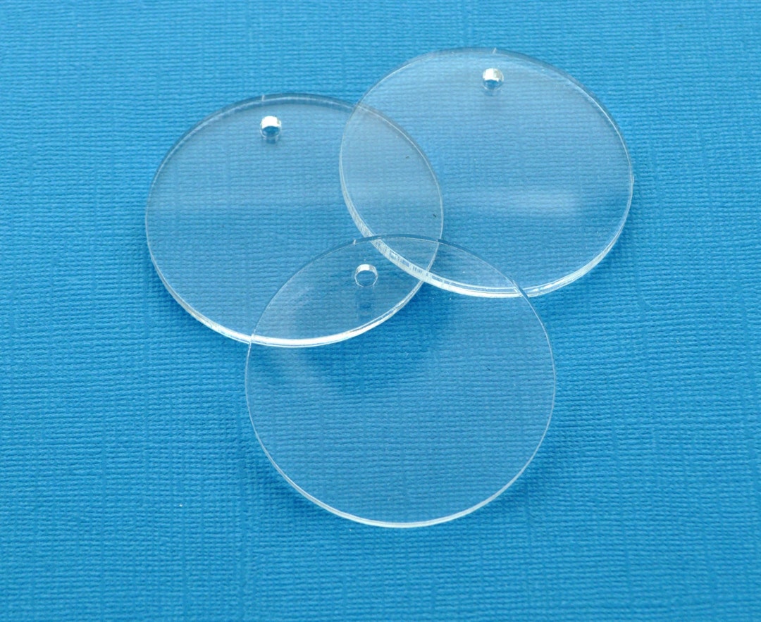 10 Clear Key Chain Blanks, 3" Acrylic Round Keychain Blanks, CIRCLE ...