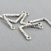 10 Chevron Metal Bar Connectors, Antique Silver Metal, 25mm Across ...
