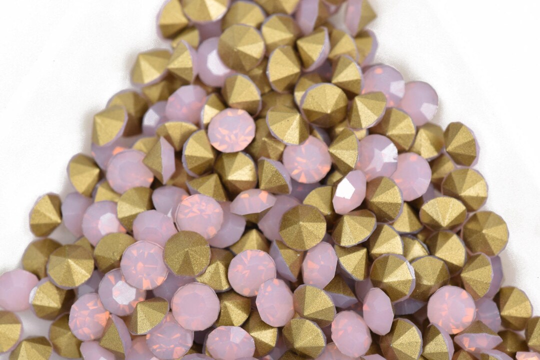 50 3mm Crystals, Ss11 Pp23 Chaton Crystals, PINK OPAL, Point Back ...