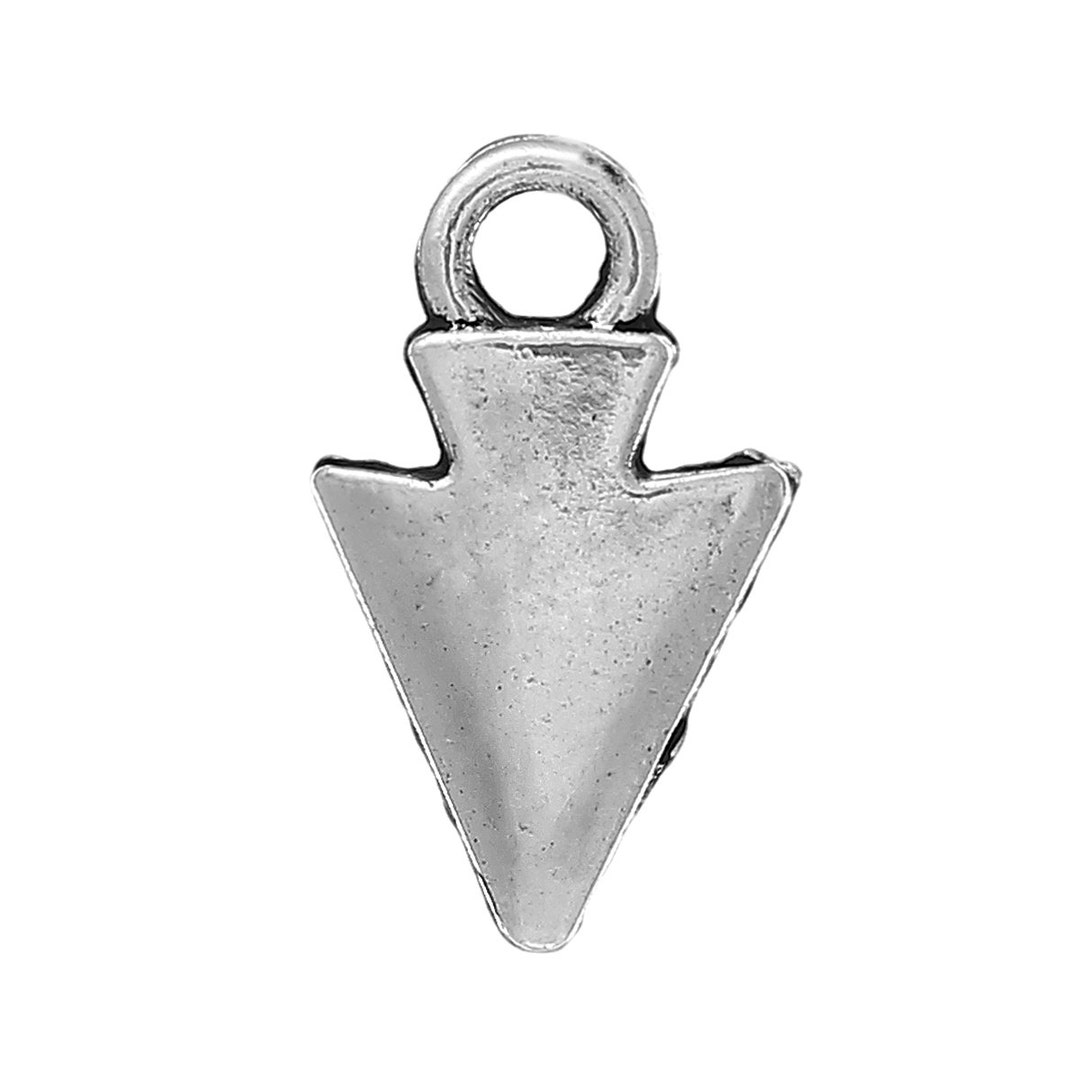 10 Silver Metal ARROWHEAD Arrow Charm Pendants, Chs1919 - Etsy