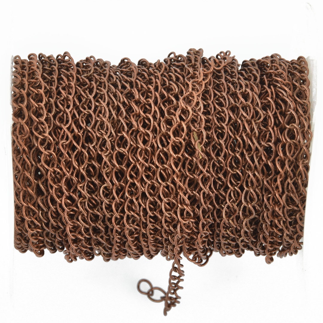 1 Yard COPPER Curb Link Chain, Links Are 5mm Long, Fch1003a - Etsy