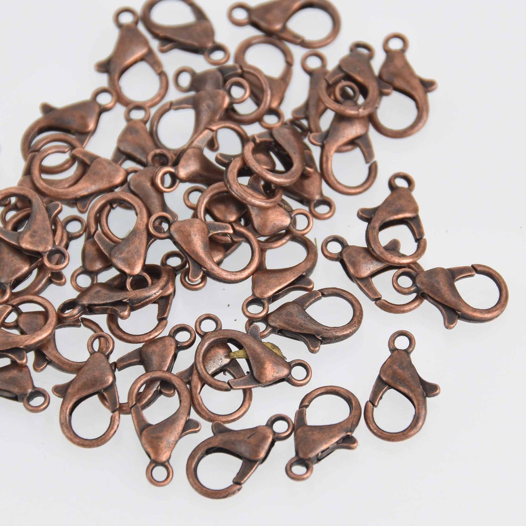 50 Antiqued COPPER Tone Lobster Clasps 10mm Fcl0465 - Etsy