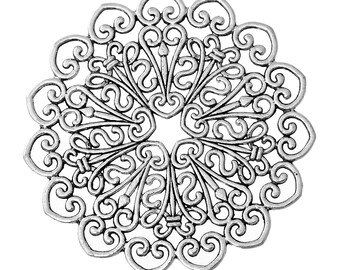 Large Round Filigree - Etsy