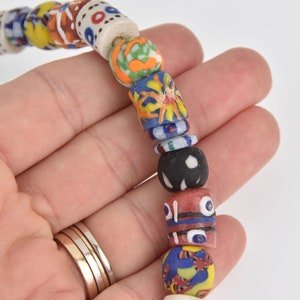 12mm Round Barrel Ceramic Glass Beads, Handpainted Matte Multicolor, 10 ...