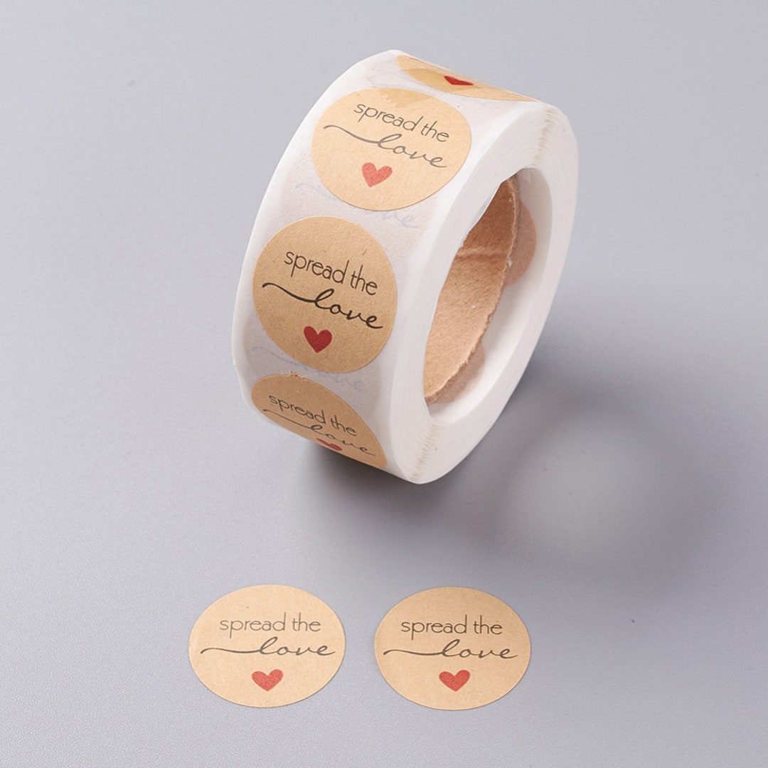 500 Package Stickers, "spread the Love", 1" Round, Pap0153 - Etsy