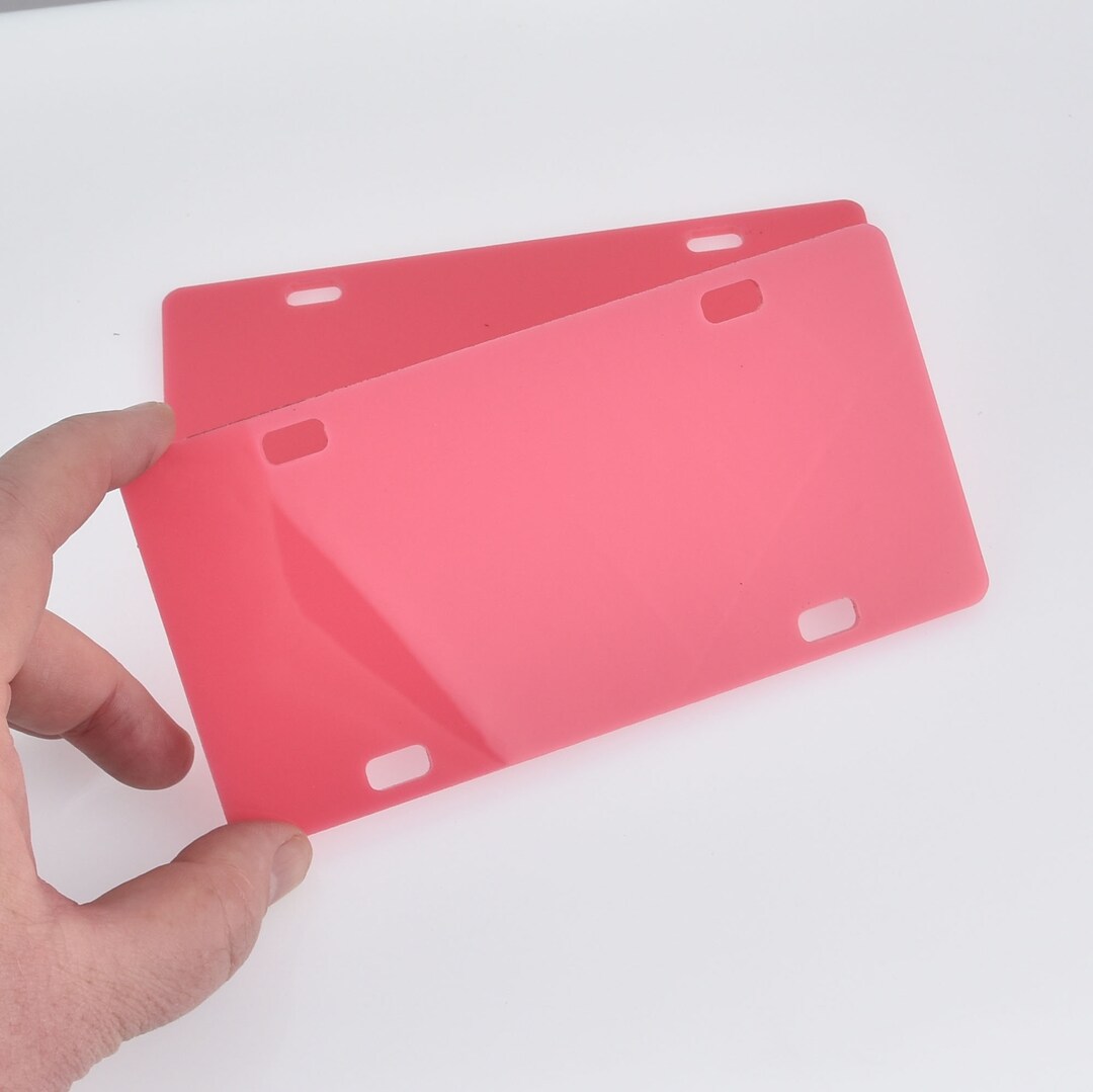Pink Small License Plate Laser Cut Acrylic Blanks for Vinyl, 6" X 3 ...