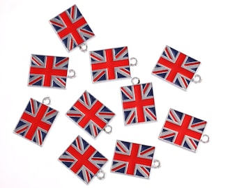 British Flag Charm - Etsy