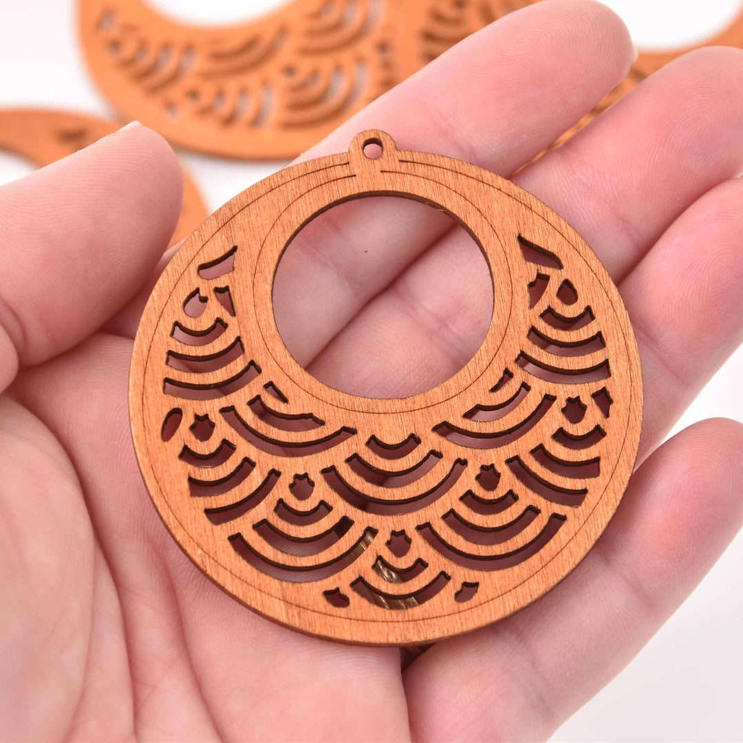 2 Wood Filigree Charms, 2.5" Long, Chs8026 - Etsy