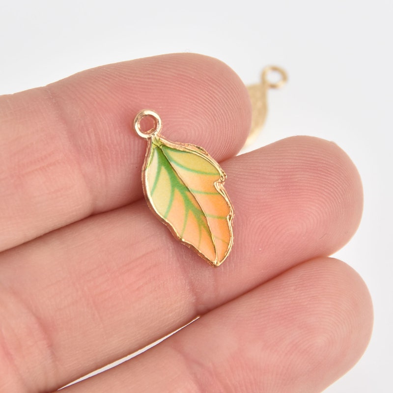 Leaf Charm - Etsy