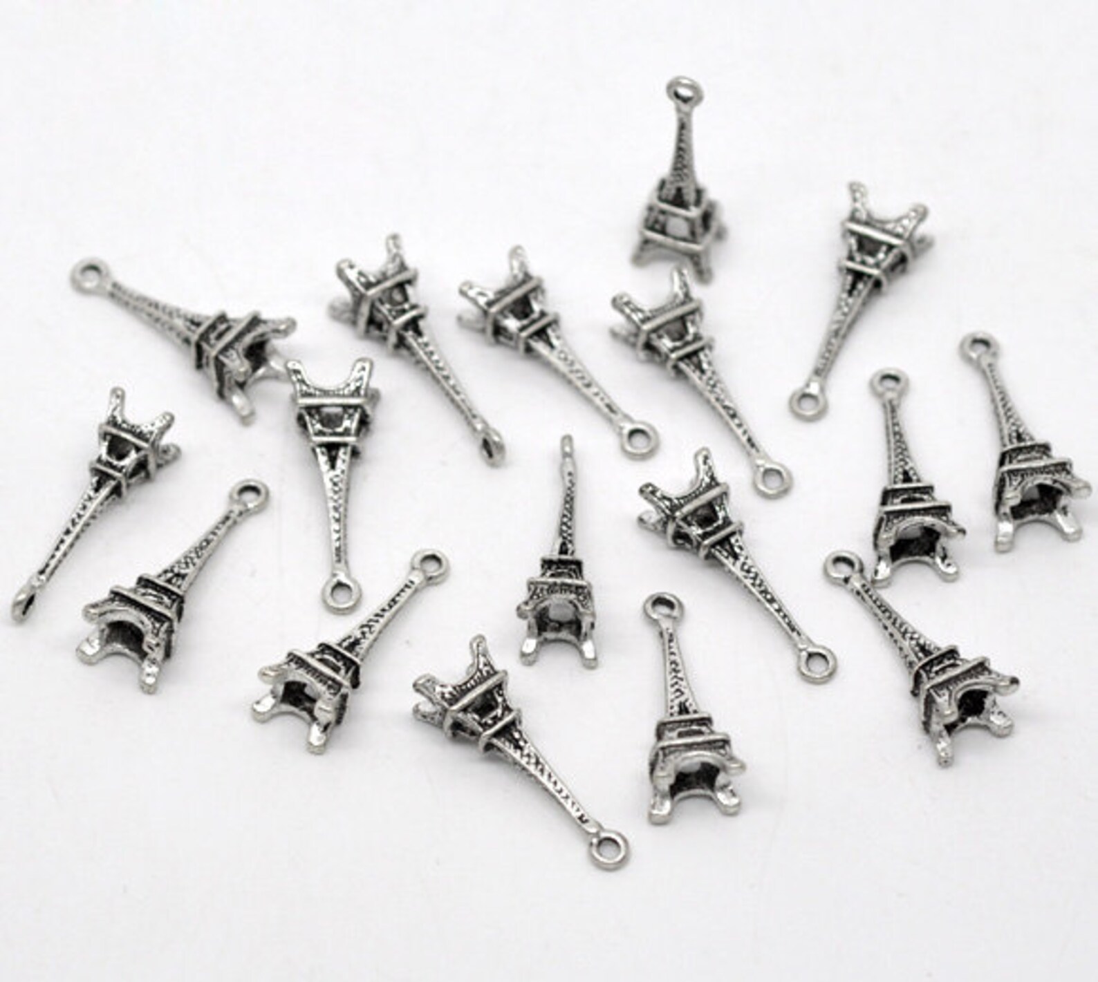 10 Silver EIFFEL TOWER Charms France Charms Paris Charms Chs0261 - Etsy