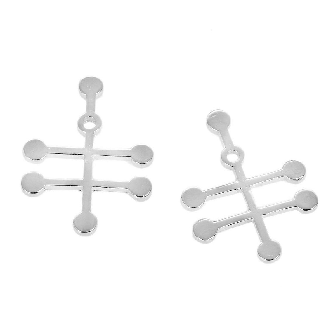 5 VODKA Molecule Chemistry Charms, Silver Tone Charm Pendants, Science ...