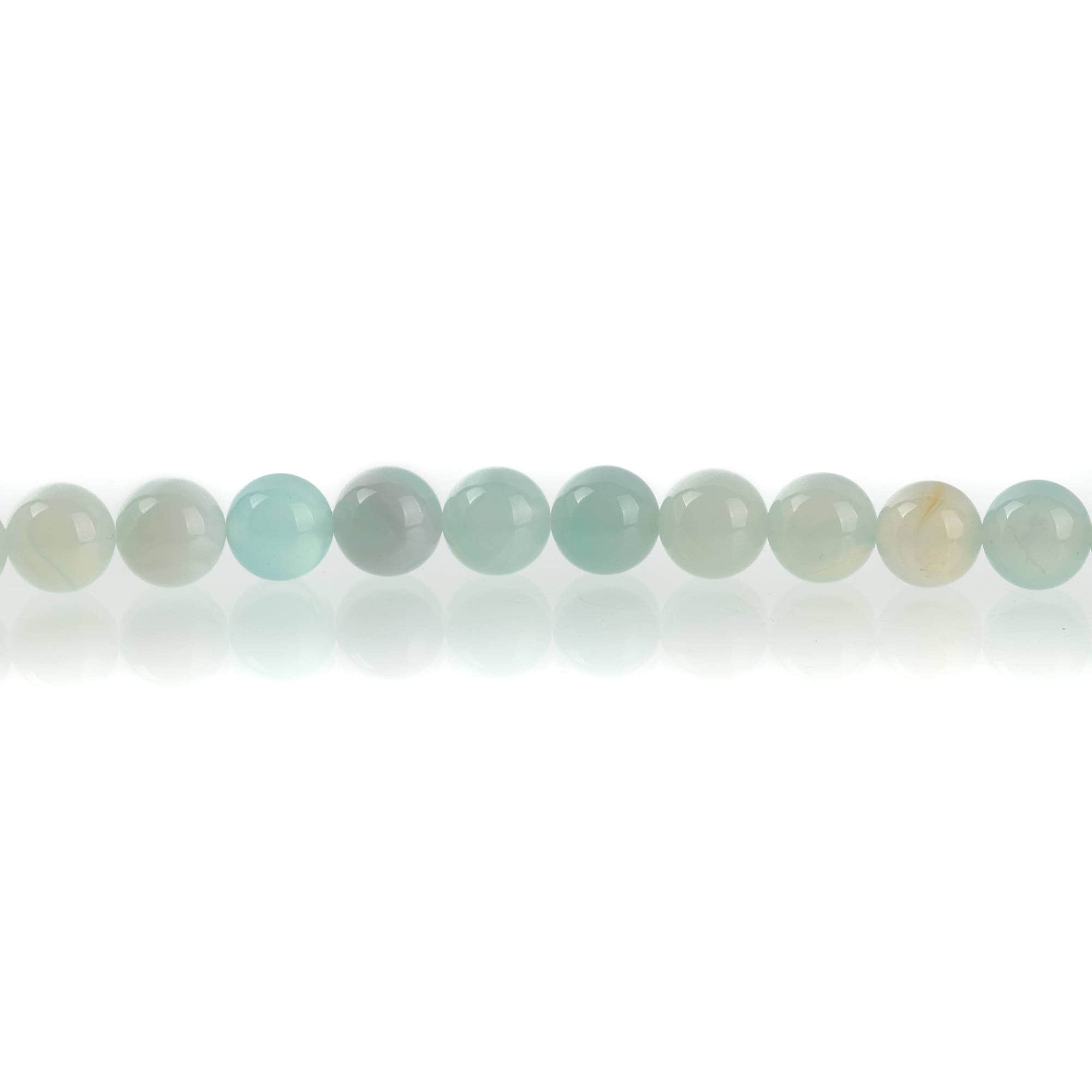 8mm Round BLUE GREEN AGATE Beads, Smooth, Full Strand, 46 Beads ...