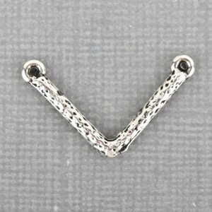 10 Chevron Metal Bar Connectors, Antique Silver Metal, 25mm Across ...