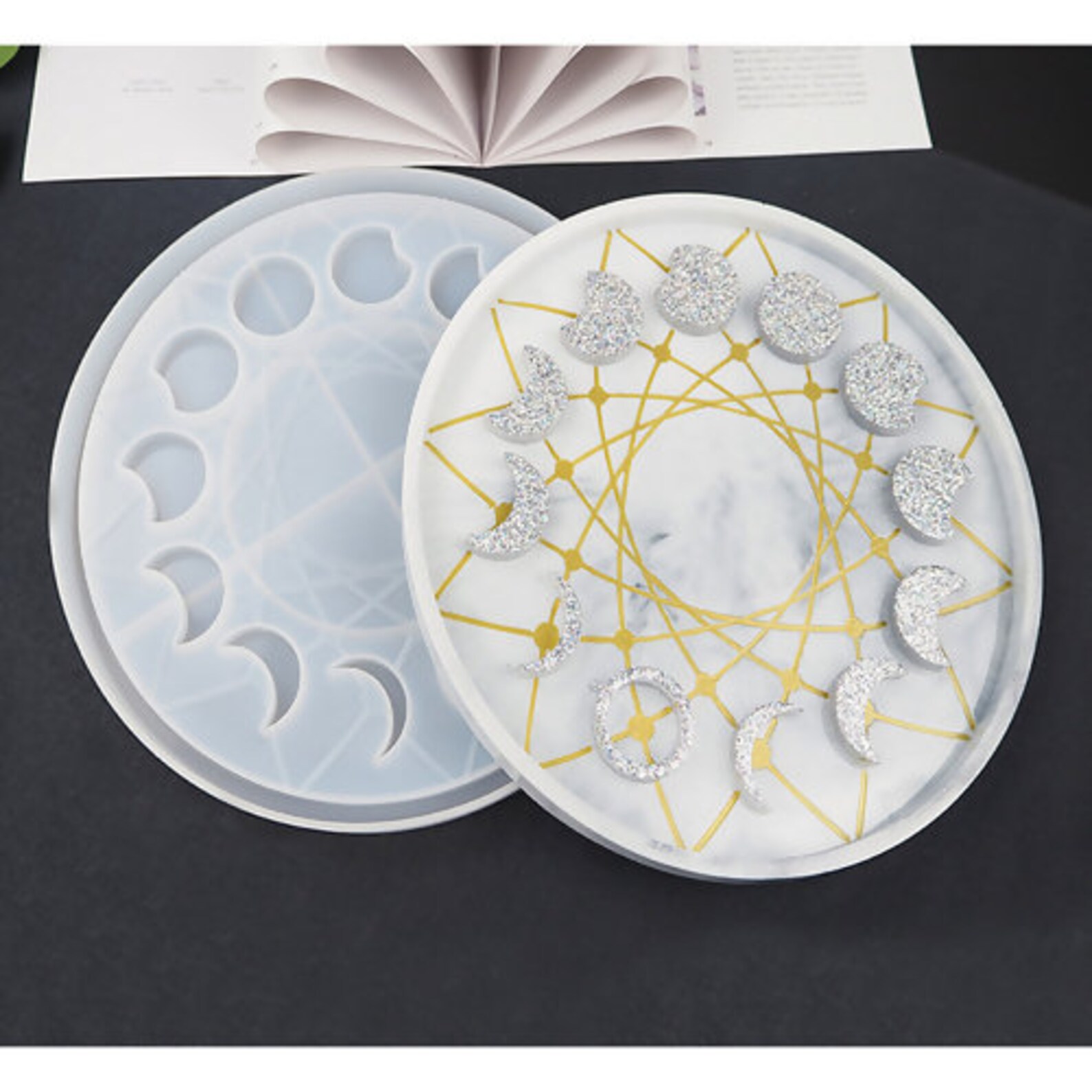 Moon Phases Silicone Mold for Resin 10 Diameter - Etsy