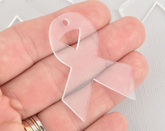 10 Pcs of Clear Acrylic Shape With Hole, Clear Acrylic Keychain Blanks ...