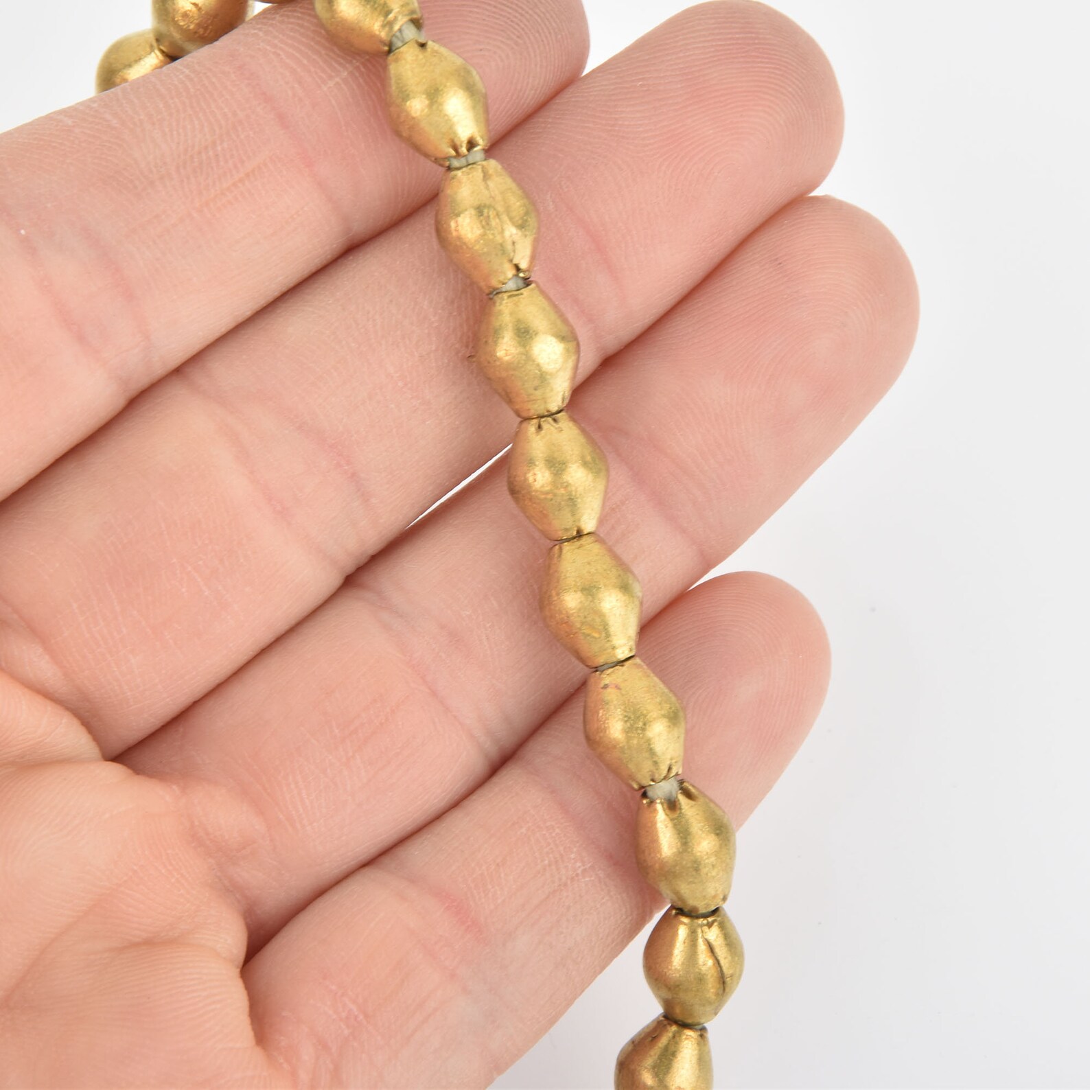 9mm African Brass Beads Bicone Shape X10 Beads Bme0609 - Etsy