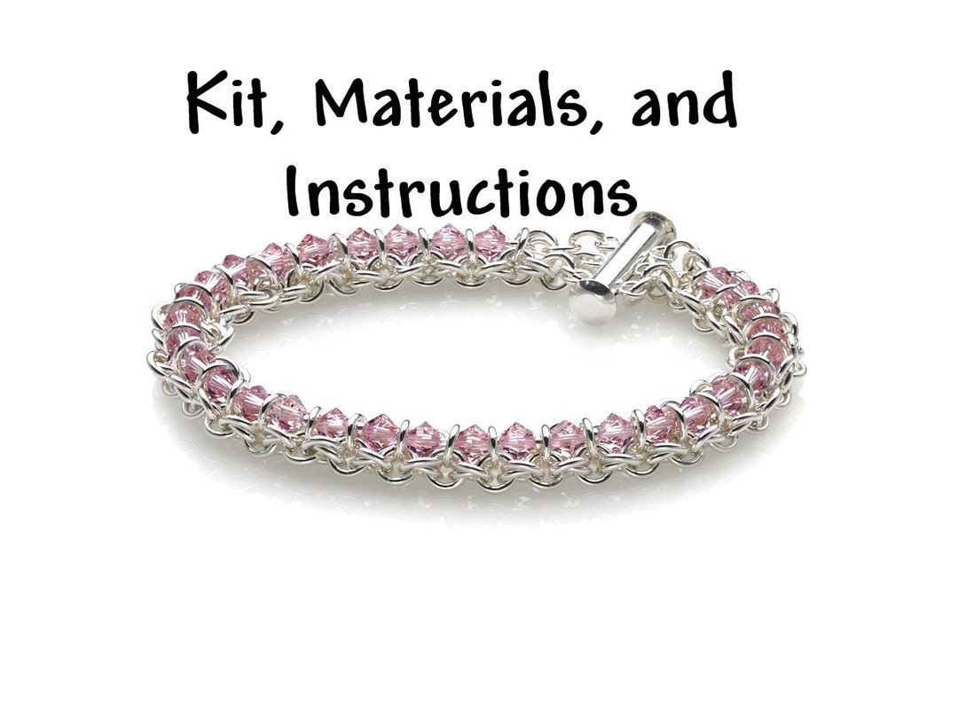LIGHT AMETHYST Spine of the Centipede Weave Bracelet Chain Maille Kit ...