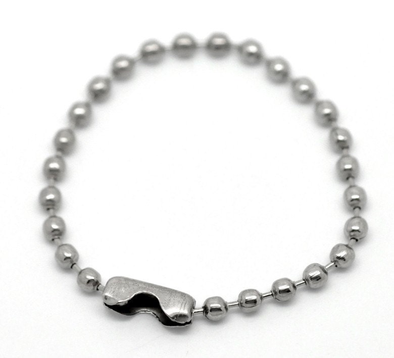 10 Key Chain Ball Chain Connectors, 10cm Long (3 7/8") Fch0157 - Etsy