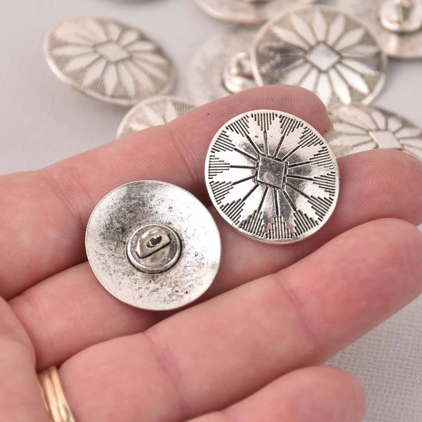 Silver Buttons - Etsy