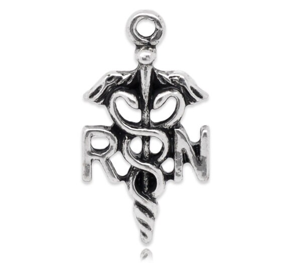 10 Silver Tone RN NURSE Charm Pendants Chs0112 - Etsy