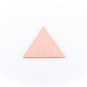 10 Bright COPPER TRIANGLE Geometric Shapes, Metal Stamping Blanks ...