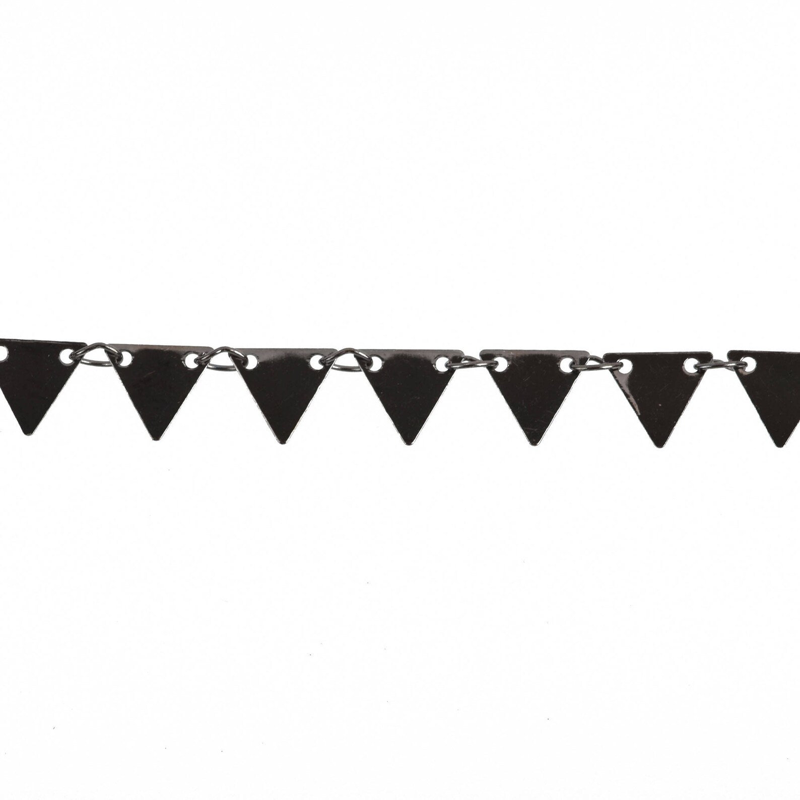 1 Yard GUNMETAL BLACK TRIANGLE Chain, Metal Sequin Chain, Cable Link ...
